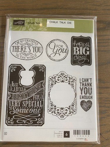 Stampin' Up - Chalk Talk Stamp and Die Set | eBay