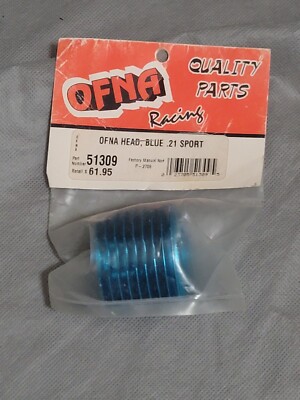 VINTAGE OFNA/PICCO 51309 BLUE .21 SPORT ENGINE HEAD NEW OLD STOCK DONT ...