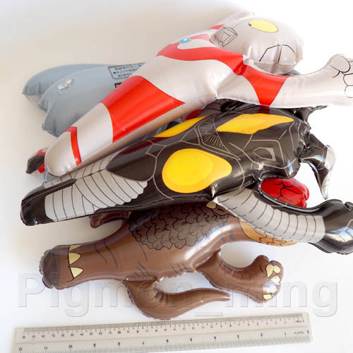 Bandai 2015 Gashapon Ultraman Inflatable Figure Set 5 Pcs. Baltan ...