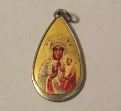 Vintage Pope John Paul Black Madonna O.L. Czestochowa pear shape ...
