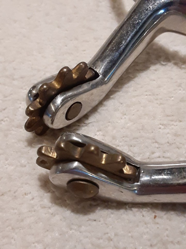 WESTERN SPURS SILVER TONE FANCY LEAF DESIGN | eBay