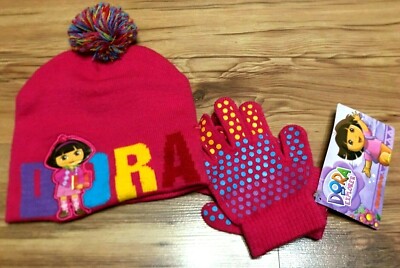 Nickelodeon Dora the Explorer Winter Hat & Mitten for Toddler Girl NEW ...