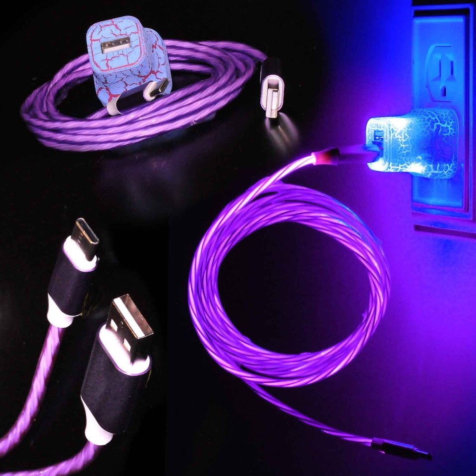 LYTECORDZ LED Lighted Light Up TYPE C Charging Charger Cable USB Cord ...
