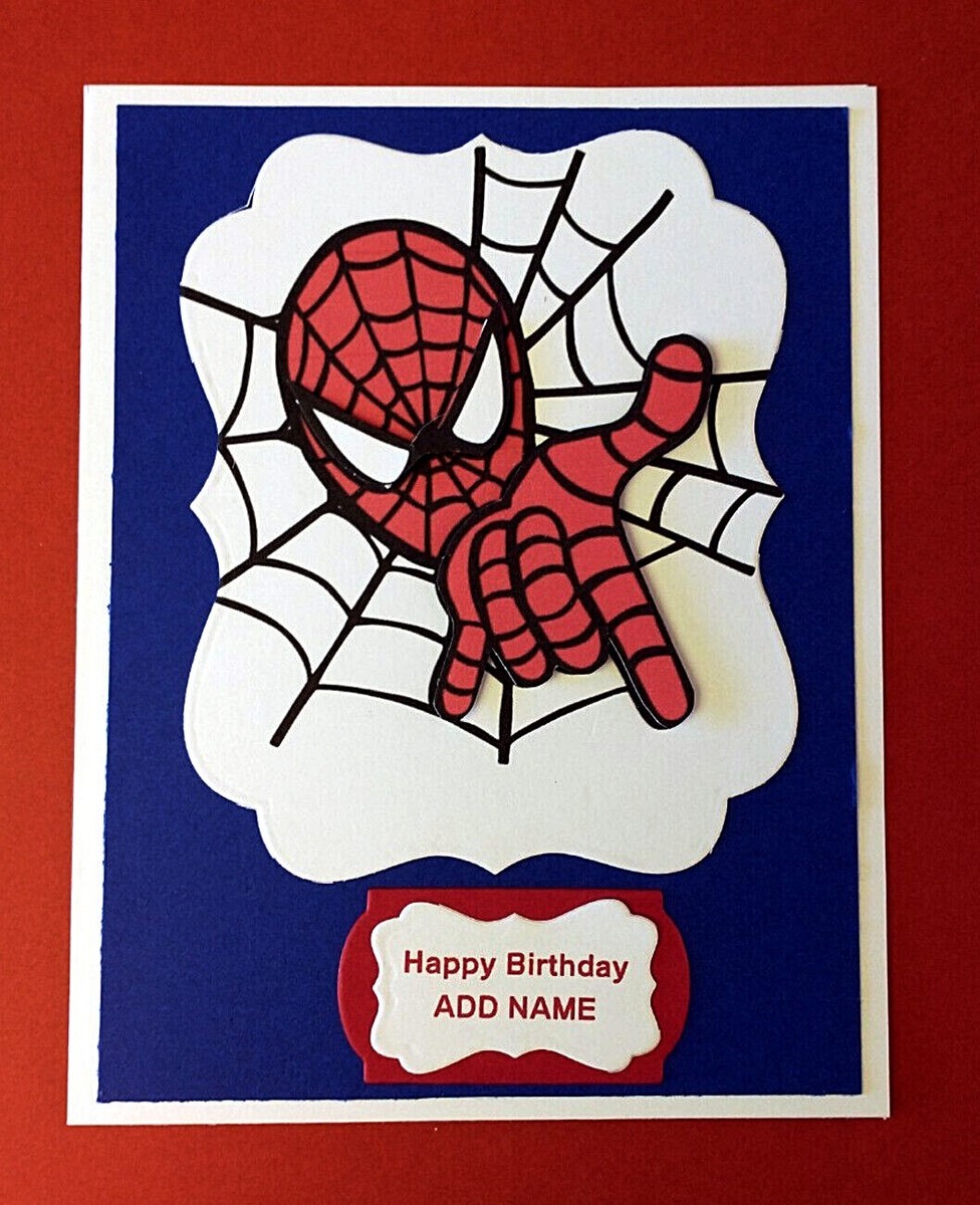 Spider Man Birthday Card Sayings Glittery Spiderman Birthday Card