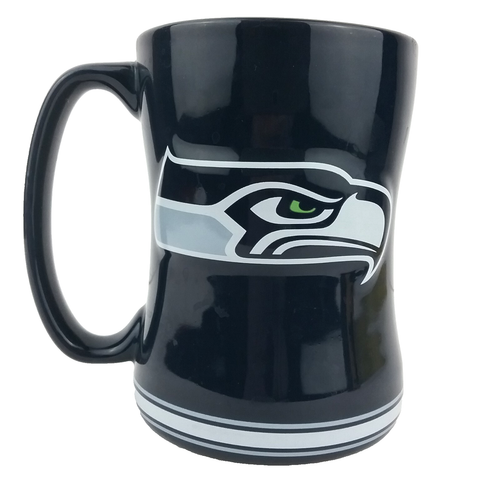 Seattle Seahawks 2017 NFL 14oz Team Color Sculpted Logo Relief Blue ...