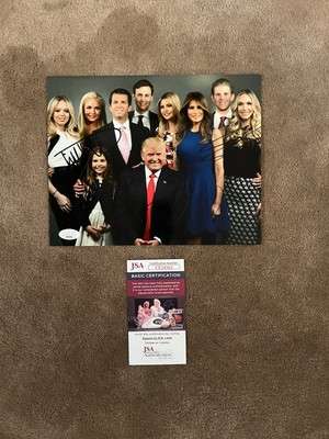 Donald Trump Jr Eric Tiffany Ivanka Trump Autographed Photo Trump ...