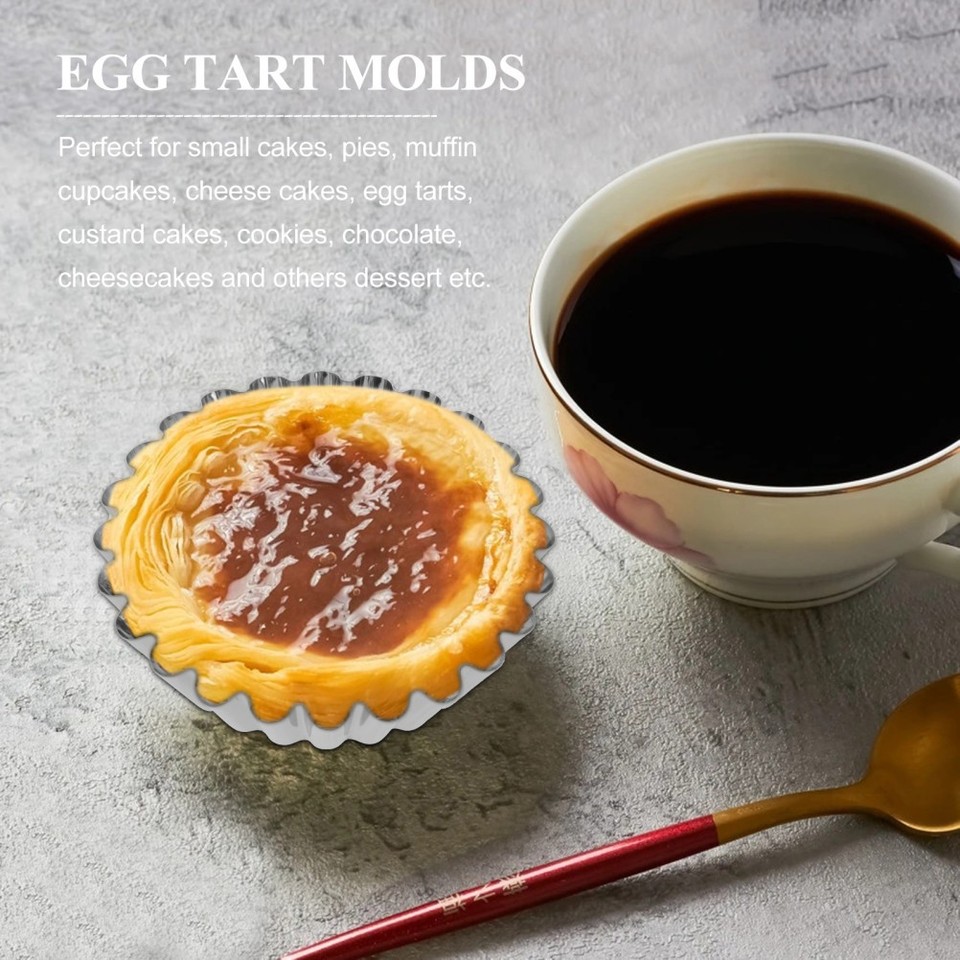 12 pcs tart baking cup mold Egg Tart Cups Tartlet Molds | eBay Australia