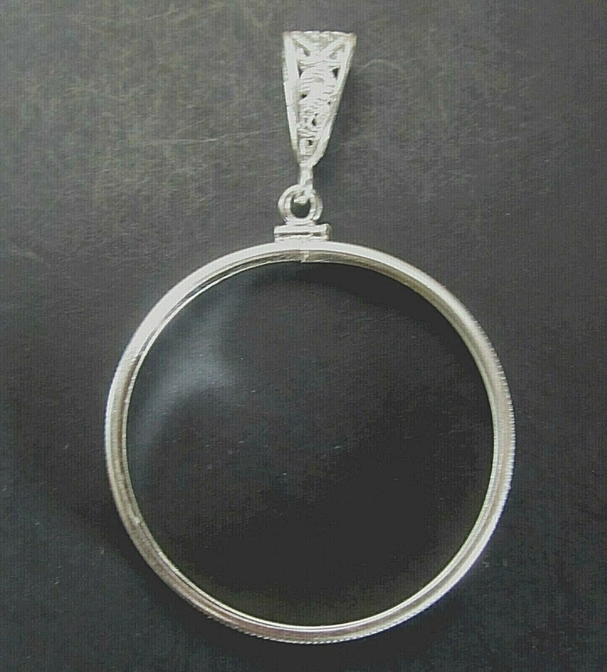 Coin Bezel 38mm Morgan, Peace, Ike Dollars Coin Edge Sterling Silver ...