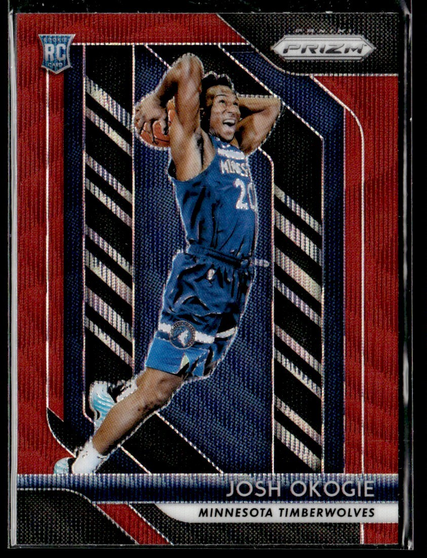 2018-19 Panini Prizm Red Wave Josh Okogie Rookie Minnesota Timberwolves ...