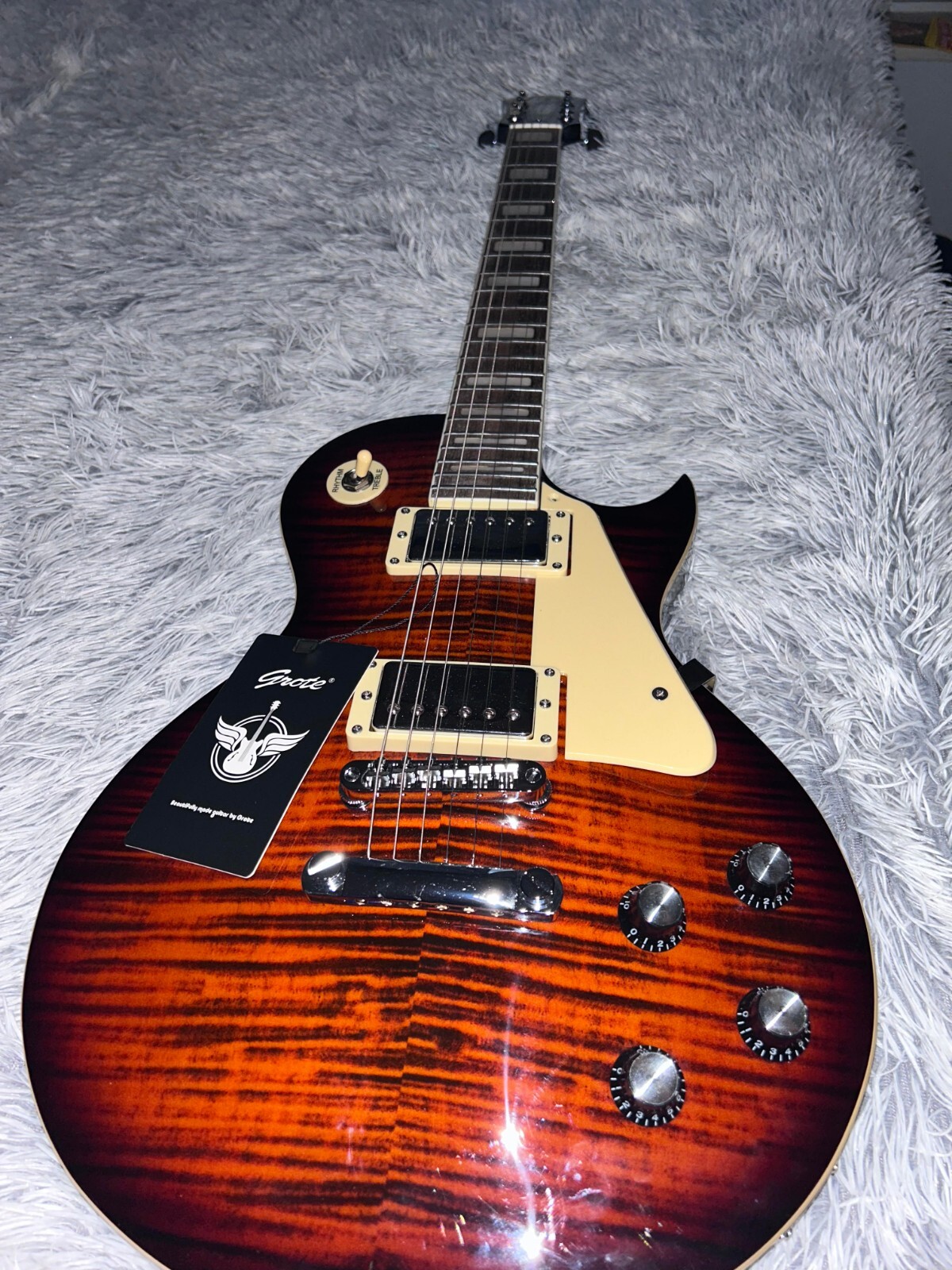 Grote LP Style Electric Guitar Tiger Stripe Perfect condition, great ...