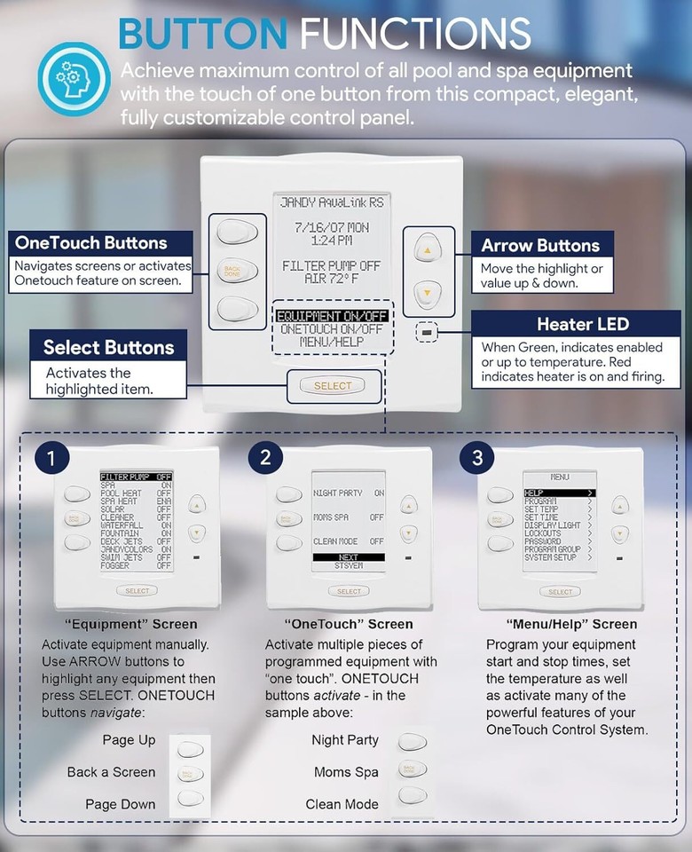 R0551800 Service Controller for Zodiac Jandy AquaLink RS One Touch ...