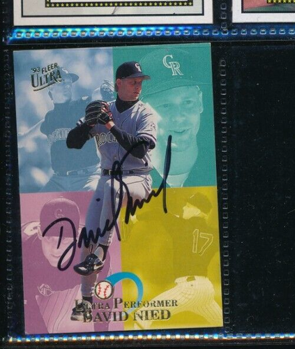 1993 Fleer Ultra #7 David Nied Colorado Rockies Signed Autograph (CS90 ...