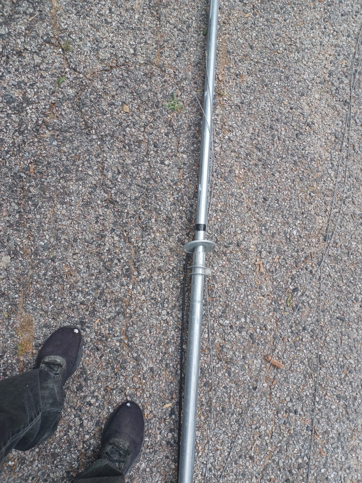 30 foot pole with antenna, tripod base, and guy wires. LOCAL PICK UP ...