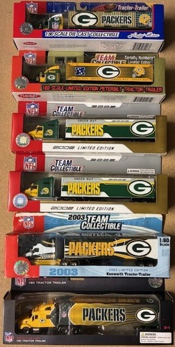 Green Bay Packers 1:80 Die Cast Tractor Trailer Lot of 6 NIB | eBay