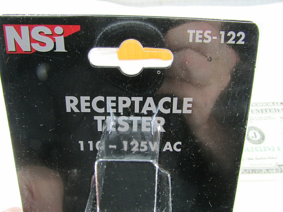 New NSI Electrical Wall Outlet Receptacle Tester Fault Color Coded Plug ...