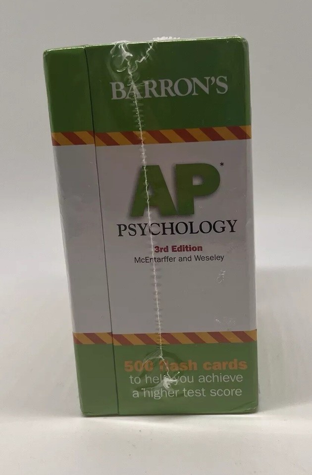 Barron's Ap Prep AP Psychology Flashcards, Third Edition - New Sealed ...