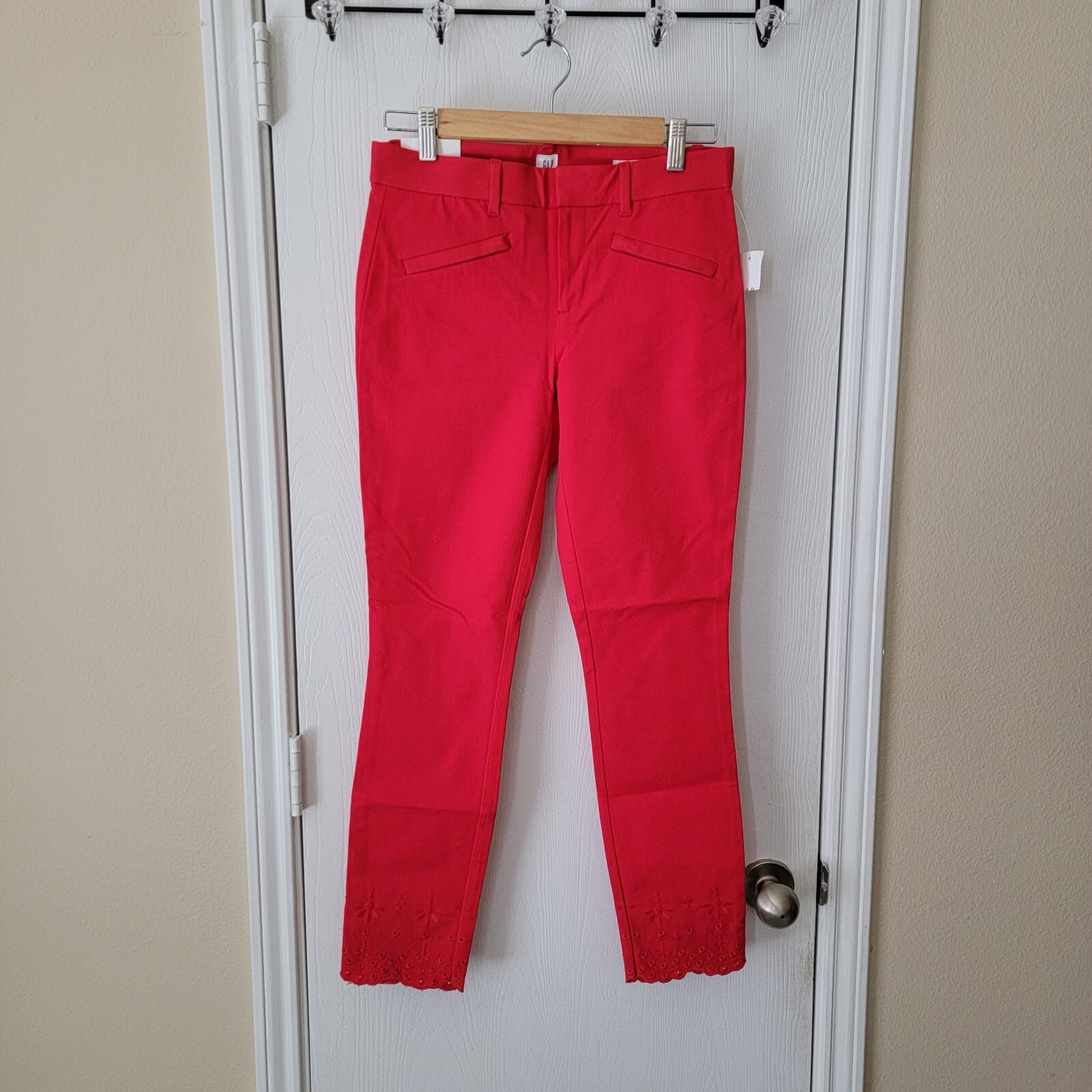 Gap Skinny Ankle Mid-Rise Pants Red Size 2 NWT | eBay