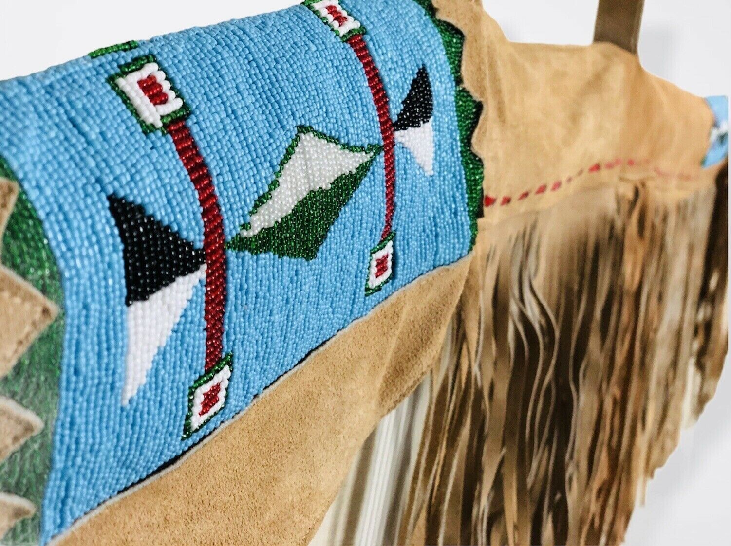 Native American Gun Cover Sioux Indian Beaded Suede Leather Rifle ...