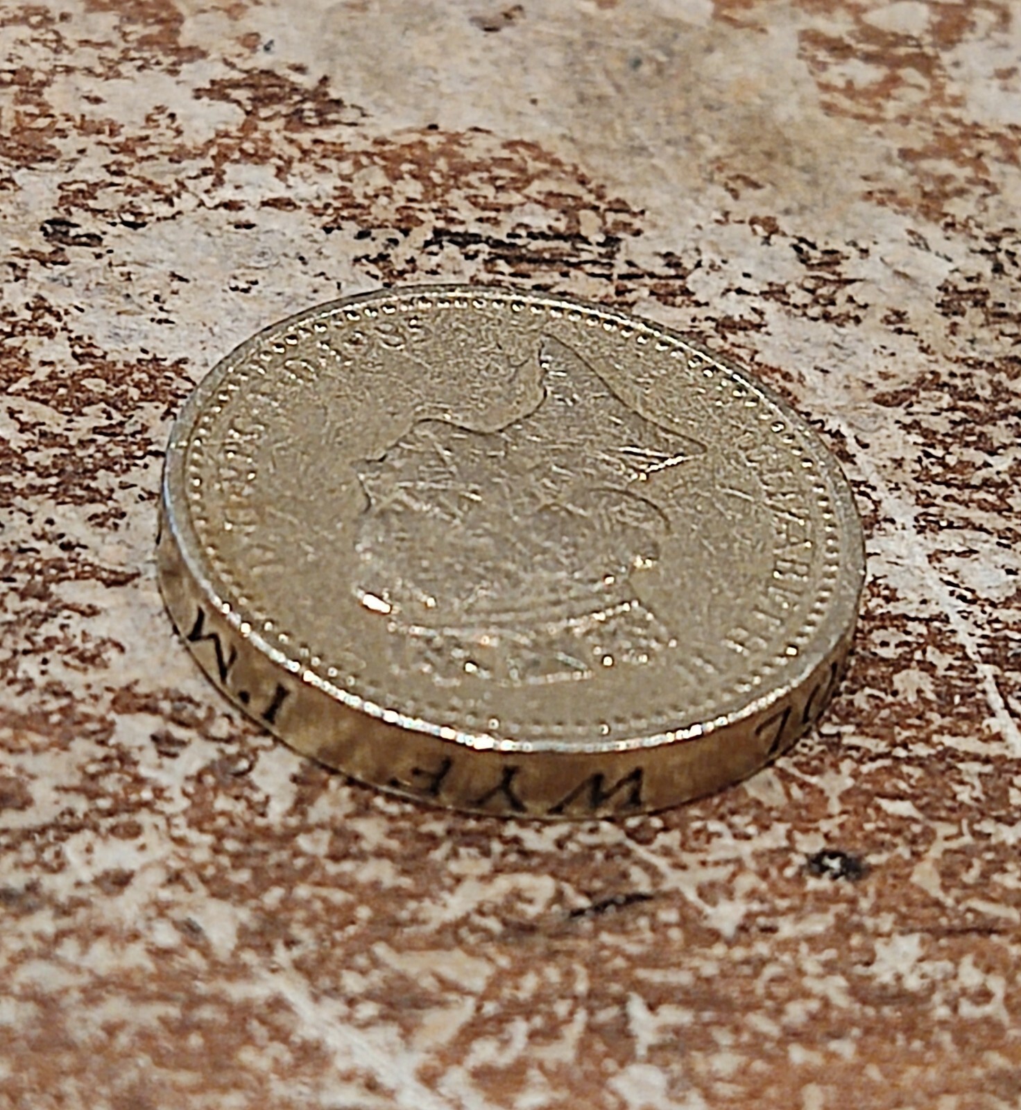 Rare 1985 £1 One Pound Coin Welsh leak Milled with incuse upside down ...