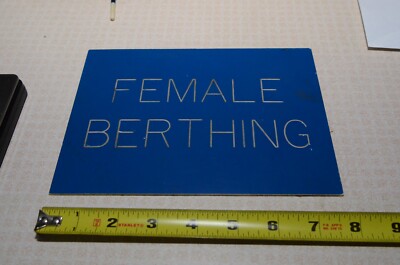 US NAVY WARSHIP Deyo and Briscoe Female Berthing Plastic plate | eBay