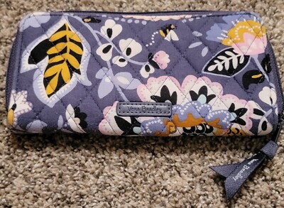 Vera Bradley Zip-Around Wallet 100% Cotton in the Charmont Meadows ...