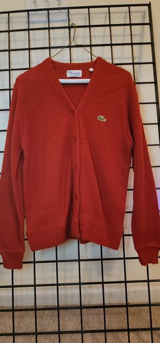 vintage haymaker lacoste V-neck Rust/burnt Orange Cardigan | eBay