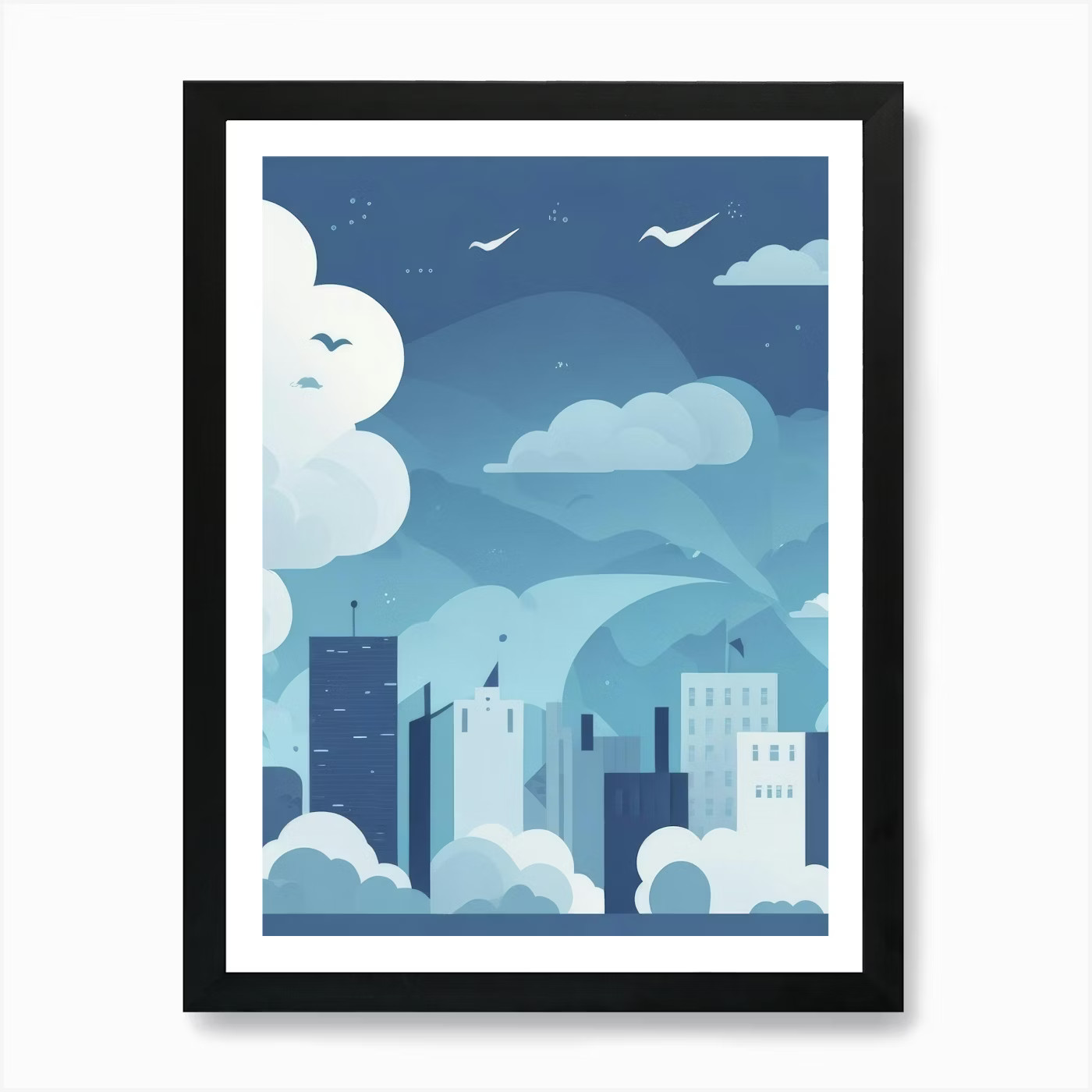 Weather Website Hero Background Ima Framed Wall Art Poster Canvas Print ...