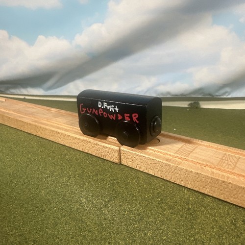 CUSTOM Thomas Wooden Railway D Fusit Gunpowder Wagon Handpainted ...