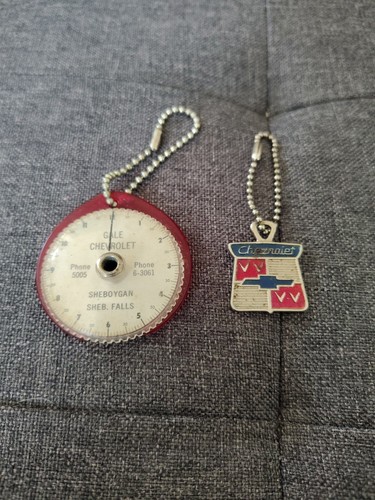 (2) VTG Gale Chevrolet And Chevy Logo Keychains Sheboygan Falls WI ...