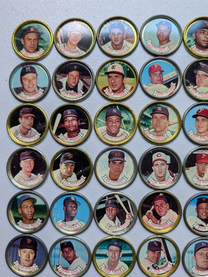 1960s Topps Vintage Baseball Coins Lot Of 140 Mantle, Koufax Etc | eBay