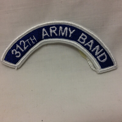 Vintage Military Arc Tab Patch 312th Army Band White Border Variant 312 ...