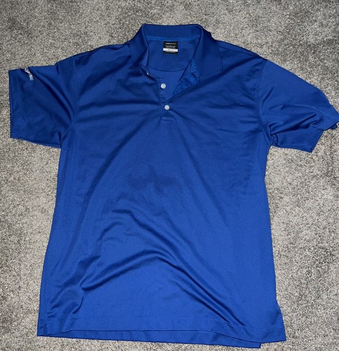 Nike Golf Dri Fit Blue Royal Short Sleeve Polo Shirt Mens Size Large ...