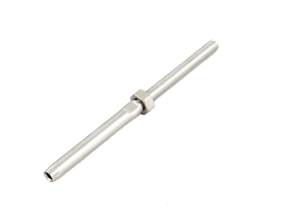 STAINLESS STEEL TERMINAL BALUSTRADE FITTING M6 RHT RIGHT THREAD SWAGE ...