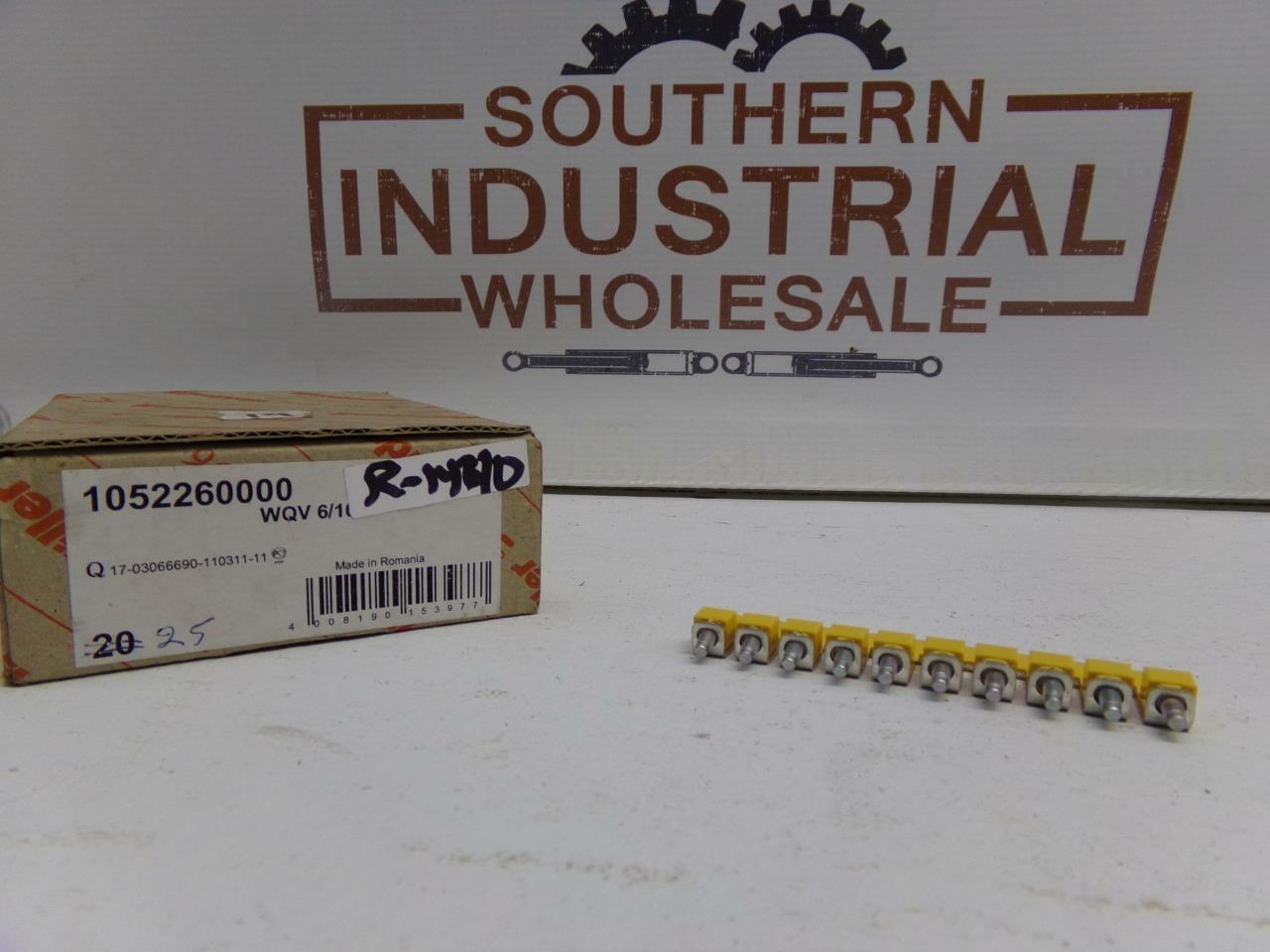 Weidmuller 1052260000 WQV 6/10 row of 10 W-Series Cross-Connector Box ...