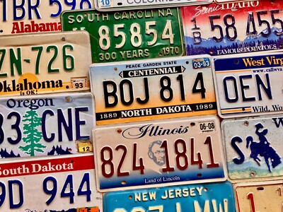 Embossed License Plates in Craft Condition - All States Available ...