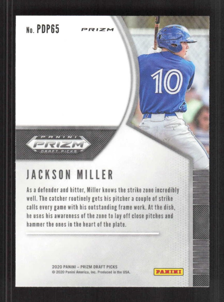Jackson Miller 2020 Panini Prizm Draft Picks Silver Prizm #PDP65 | eBay