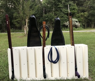 Speargun Rack / holder for 10 spearguns With Pockets For Fins And ...