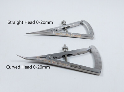 Orthodontic Bone Measuring Ruler SS Dental Instrument Straight Curved ...