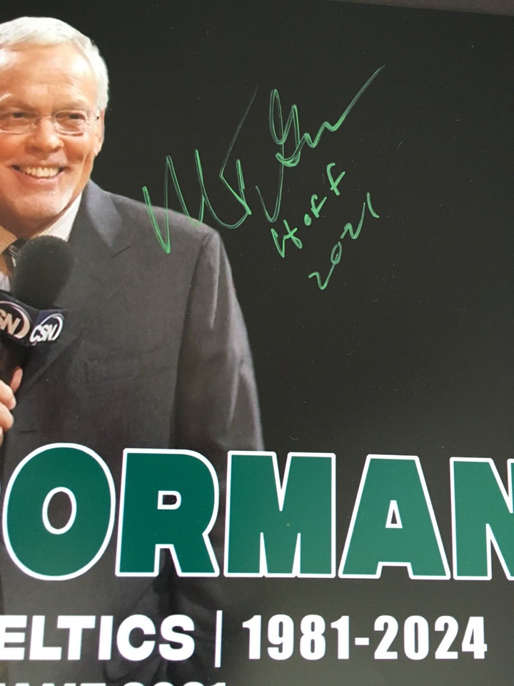 MIKE GORMAN "BOSTON CELTICS ANNOUNCER" AUTOGRAPHED 16x20 PHOTO | eBay
