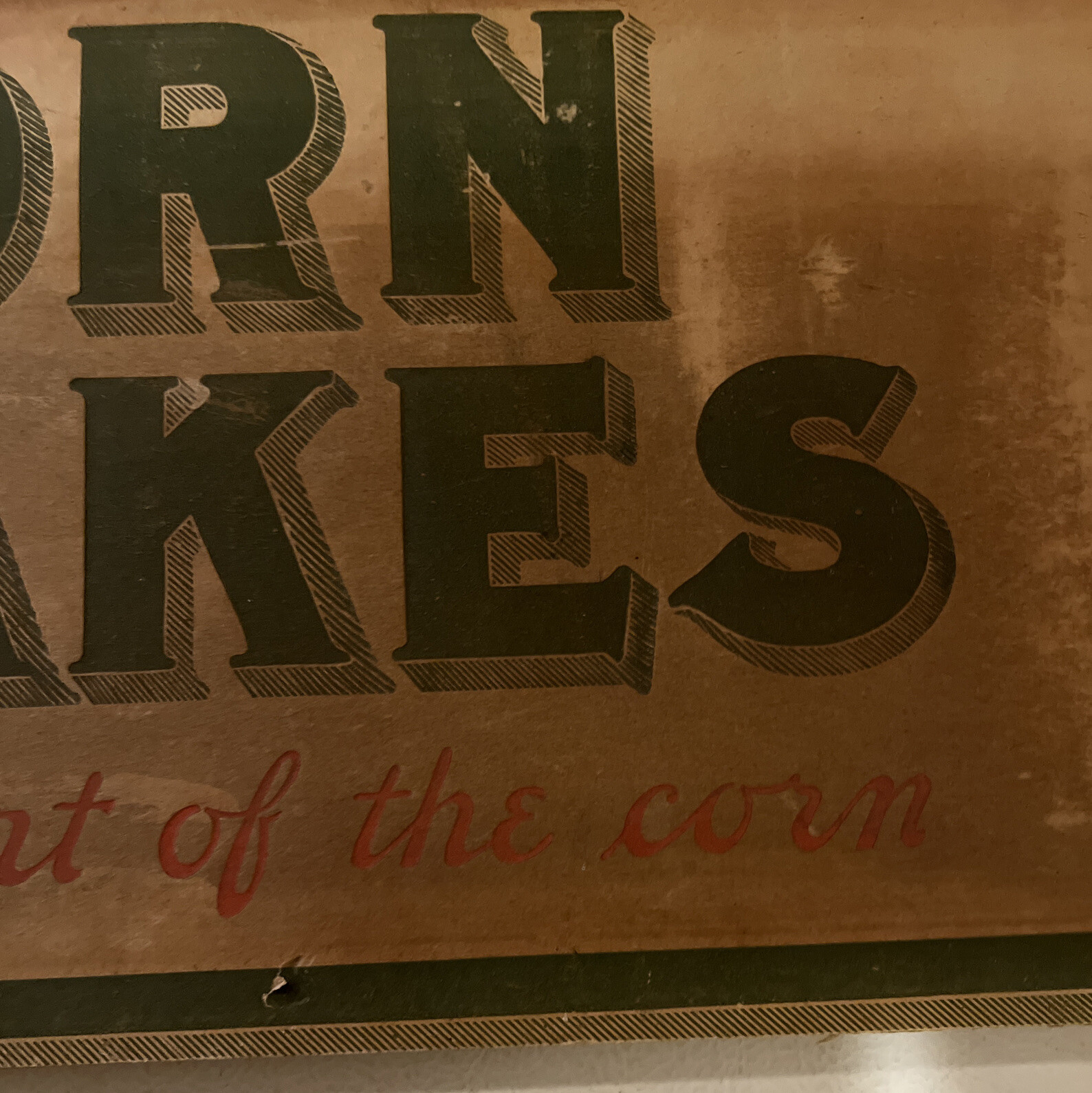 Vintage 1920’s Kellogg's Corn Flakes Cereal Cardboard Sign Sweetheart ...