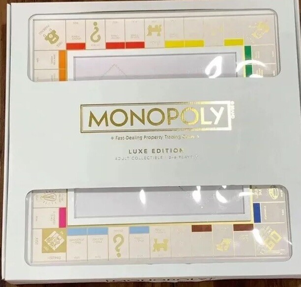 Hasbro Monopoly Luxury LUXE White and Gold Limited Edition SOLD OUT ...