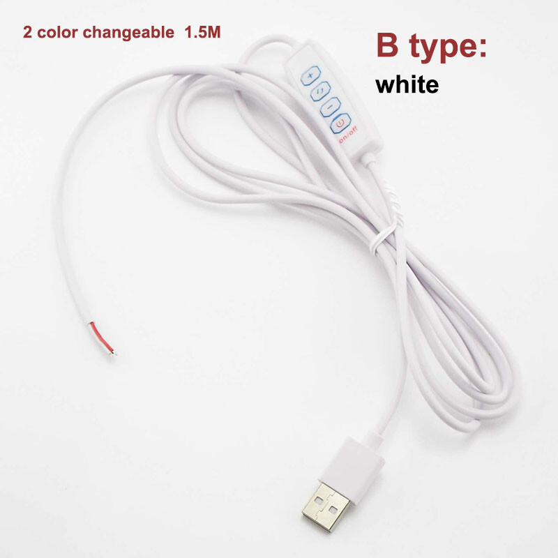 DC 5V LED Dimmer USB Port Power Supply Line Cable With ON OFF Switch ...