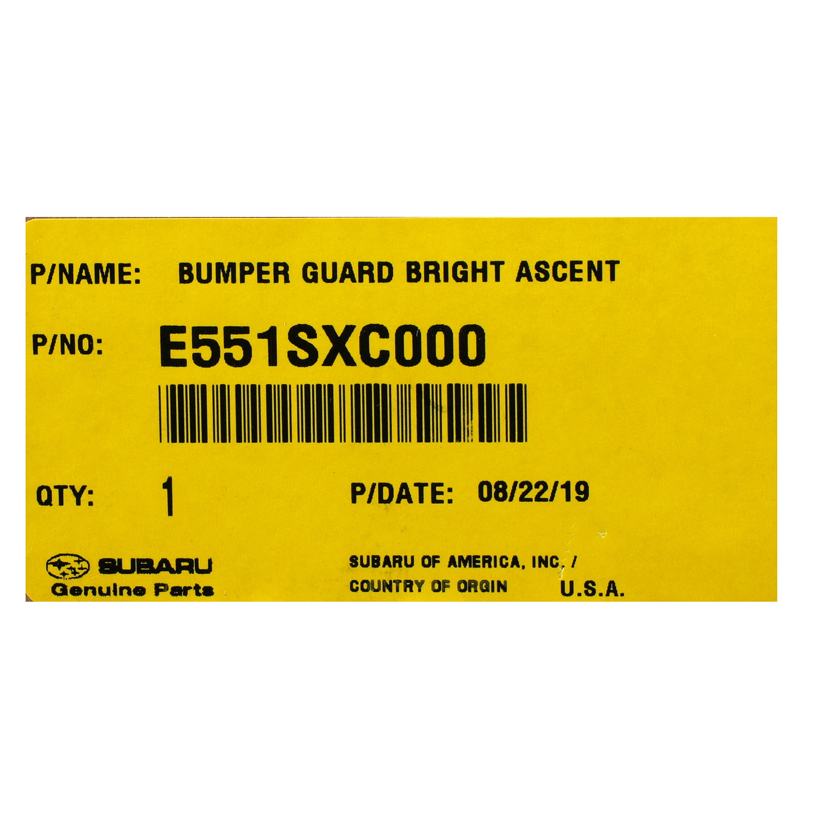 NEW OEM 19-22 Subaru Ascent Front Bumper Underguard Protector Chrome ...