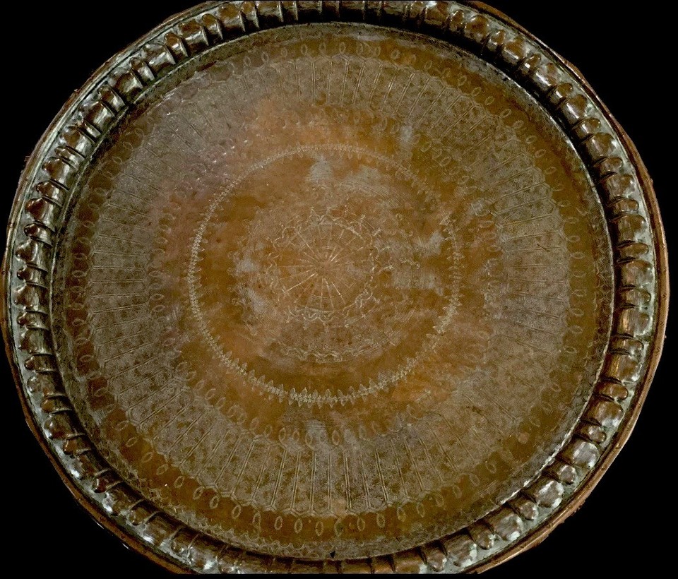 Stunning Antique Copper Table With A Custom Handmade Base! Need to go ...