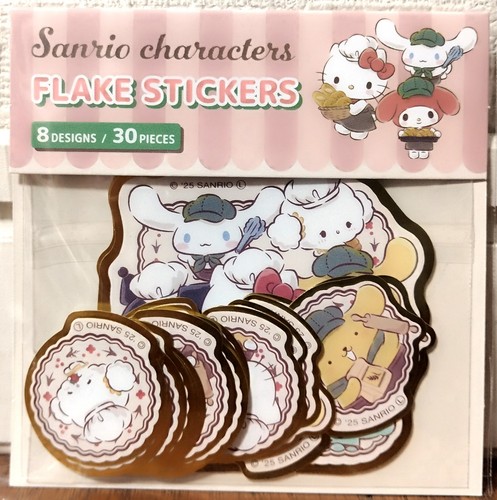 Sanrio Character Flake Sticker 30 Hello Kitty My Melody Cinnamoroll Bakery JAPAN | eBay
