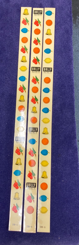 Vintage Bally Slot Machine Reel Strips Complete Set DB 1,2,3 New Old ...