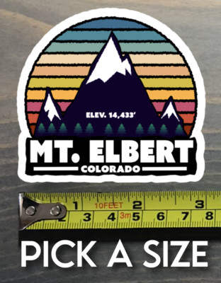Mt. Elbert Sticker Decal 14er 14ers Mountain Colorado Massive Bierstadt Quandary | eBay
