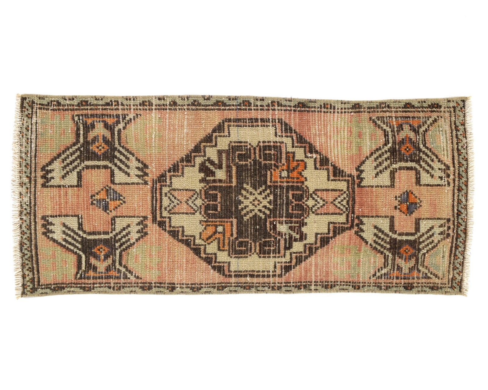 small vintage turkish boho bohemien moroccan tribal bath doormat 2x3 ...