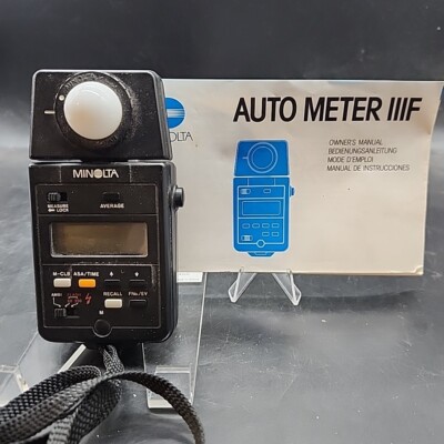 Minolta AUTO METER IIIF 3F Ambient Flash Meter w/ Strap & Battery ...