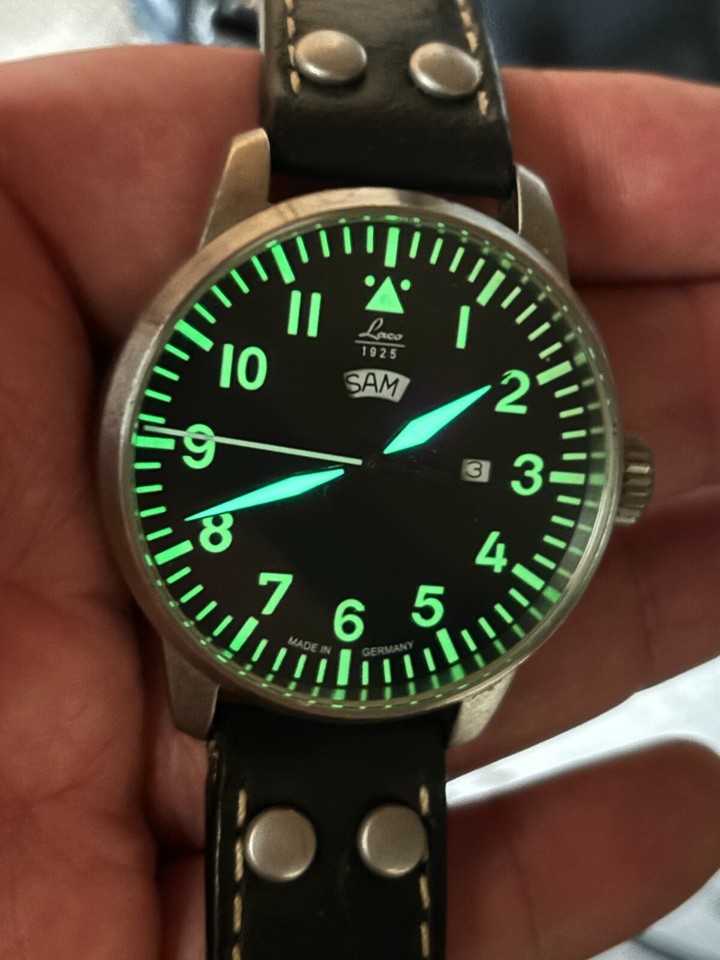 Laco 1924 Genf 42 Made in Germany Flieger Pilot's Watch 861807 ...